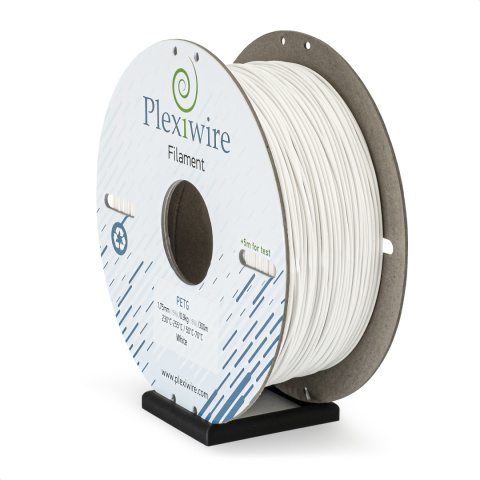 PETG filament Plexiwire 1,75mm Biały 0.9kg/300m | Sklep internetowy Plexiwire